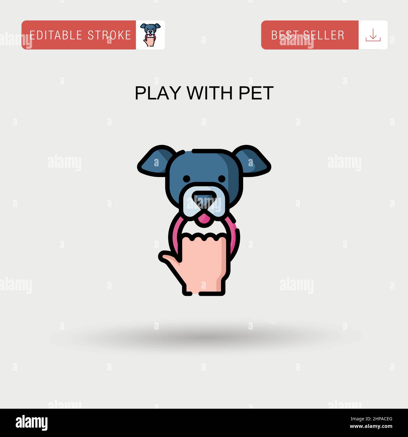 Small puppy playing Stock Vector Images - Alamy