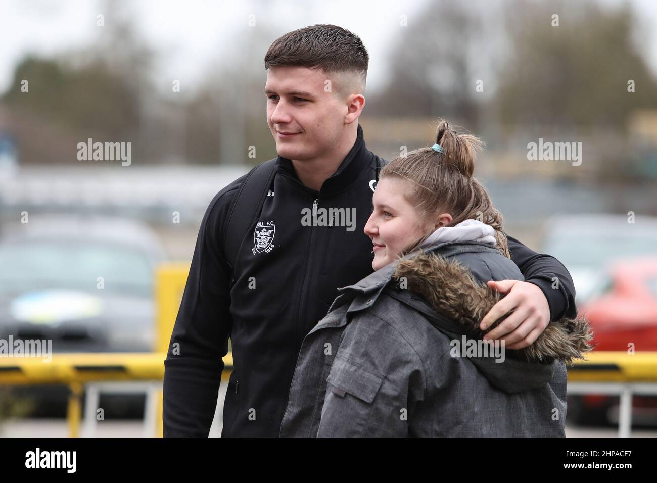 Hull, UK. 19th Feb, 2022. Connor Wynne #23 of Hull FC has his picture ...