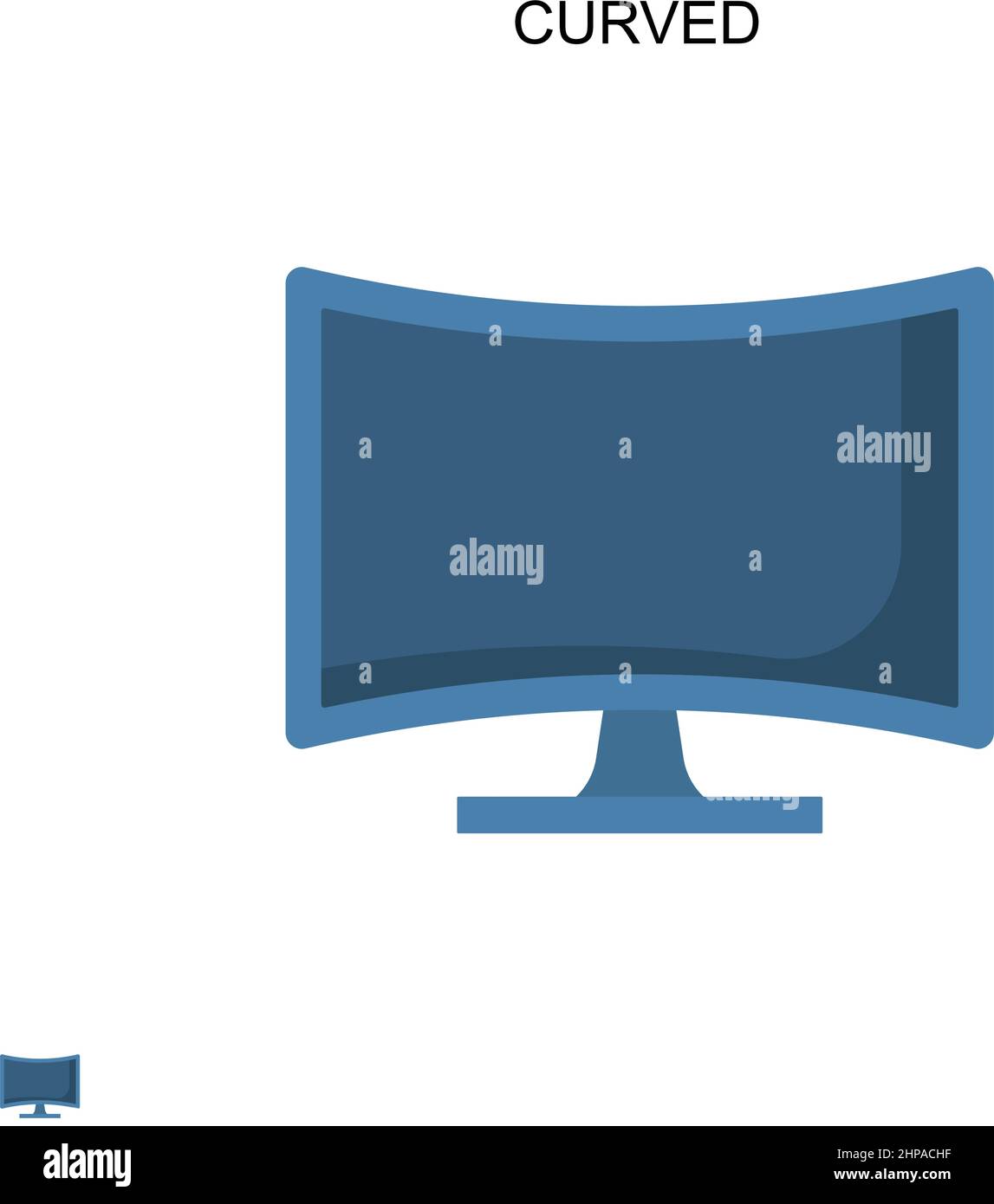 Curved Simple vector icon. Illustration symbol design template for web ...