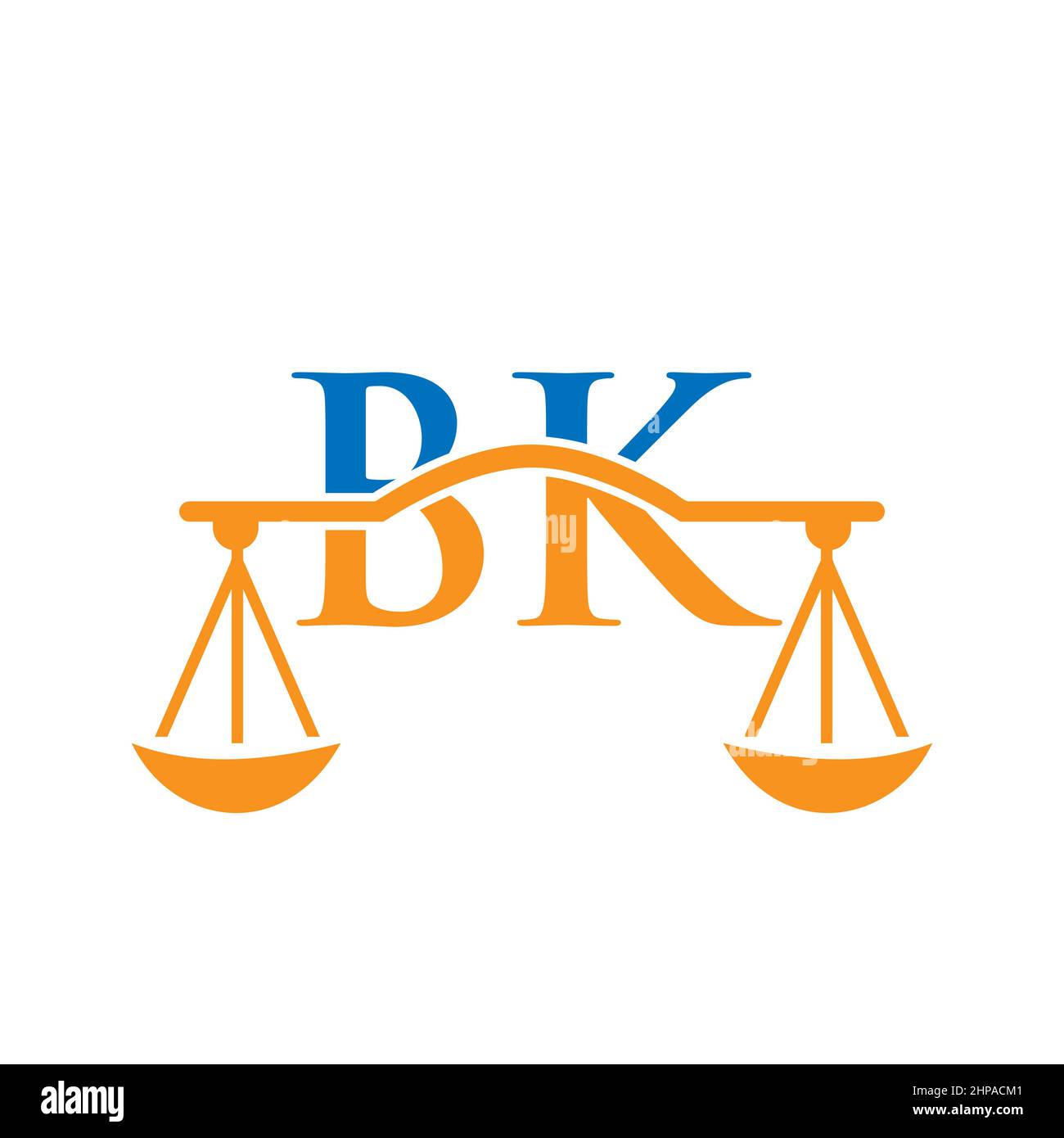 Law Firm Letter BK Logo Design. Lawyer, Justice, Law Attorney, Legal ...