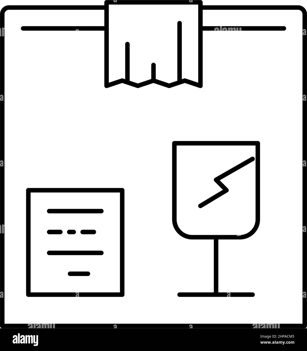 fragile box line icon vector illustration Stock Vector Image & Art - Alamy