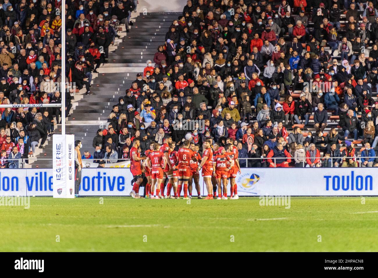 During the Top 14 game between Toulon and Perpignan in Felix Mayol ...