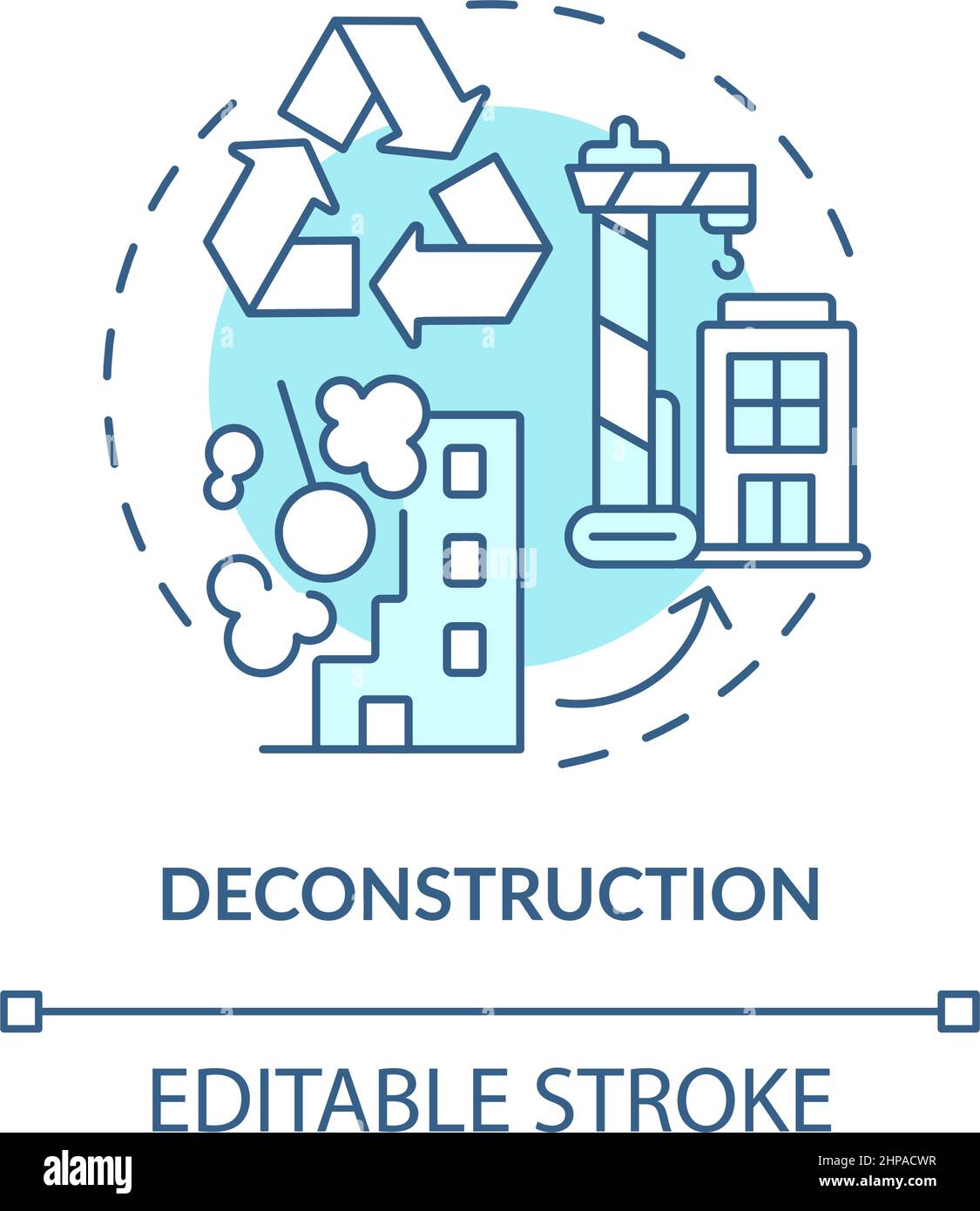 Deconstruction turquoise concept icon Stock Vector Image & Art - Alamy