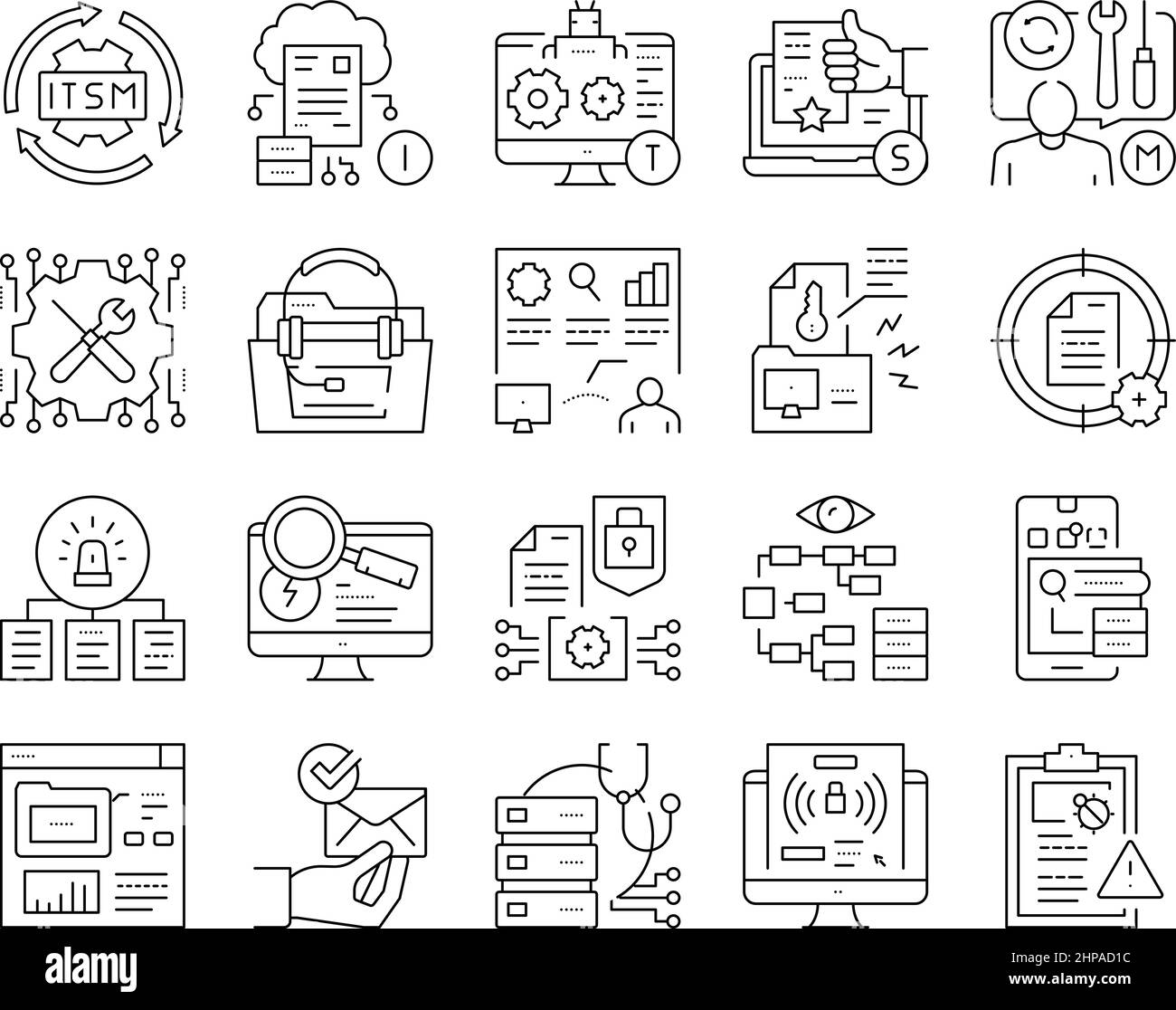 Incident Management Collection Icons Set Vector Stock Vector Image ...