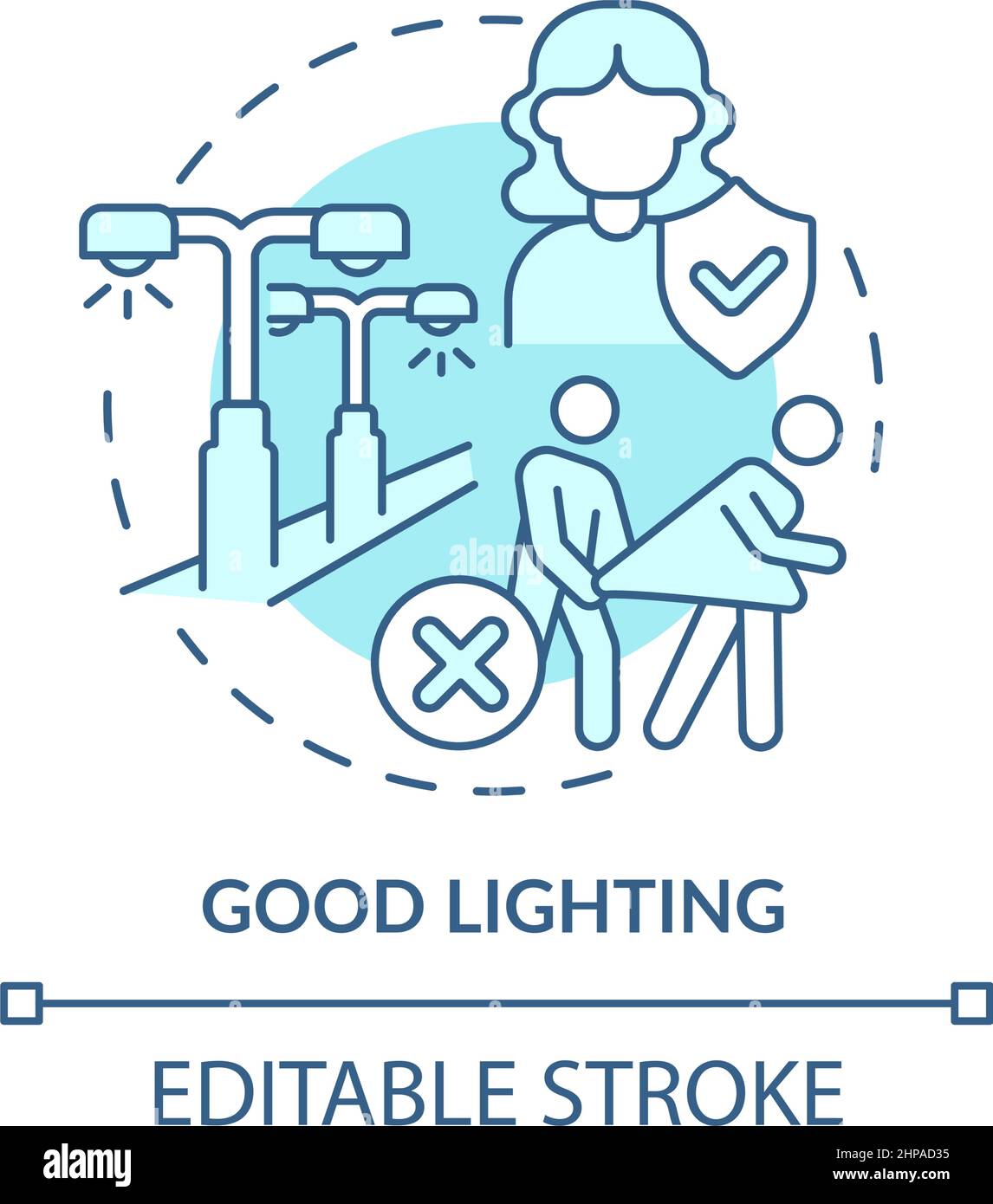 Good lighting turquoise concept icon Stock Vector Image & Art - Alamy