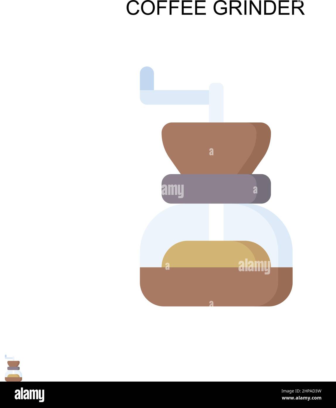 Coffee grinder Simple vector icon. Illustration symbol design template ...