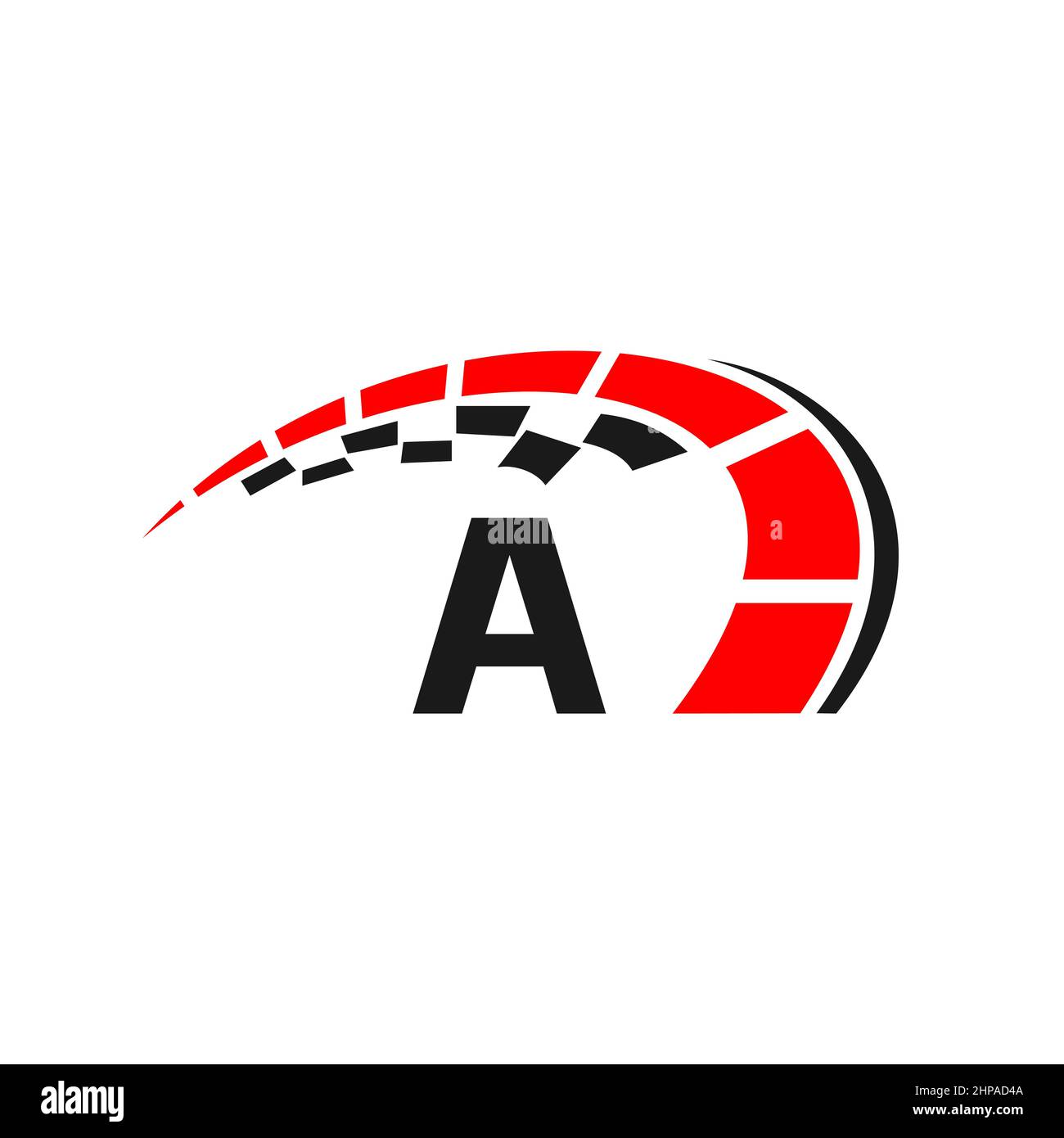 Sport Car Logo On Letter A Speed Concept. Car Automotive Template For ...