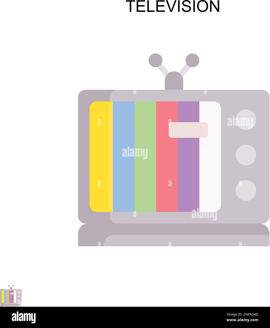 Television Simple vector icon. Illustration symbol design template for ...