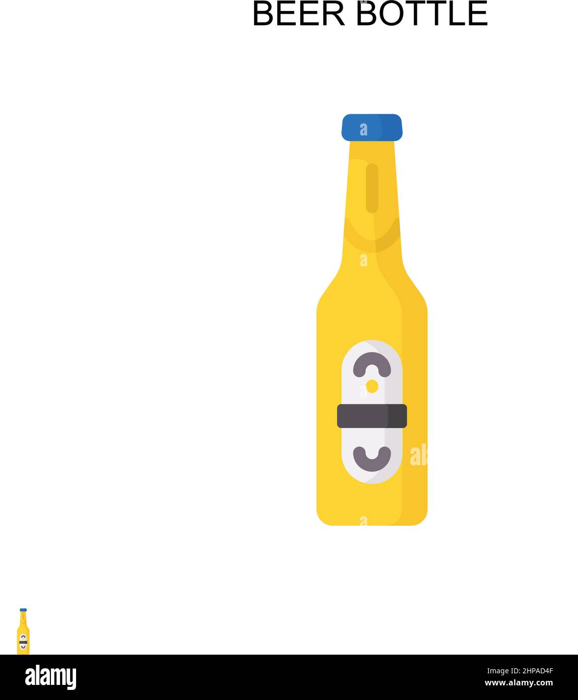 Beer Bottle Simple Vector Icon Illustration Symbol Design Template For Web Mobile Ui Element
