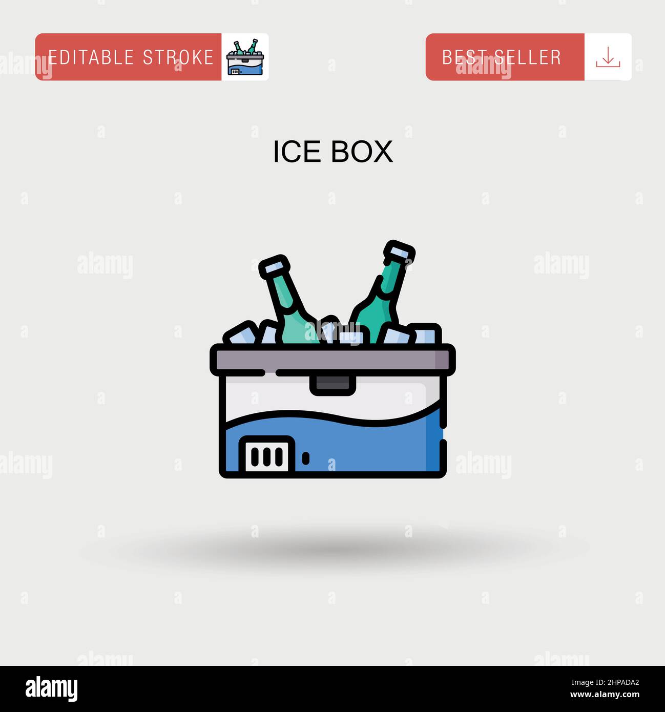 Cooler box ice Stock Vector Images - Alamy