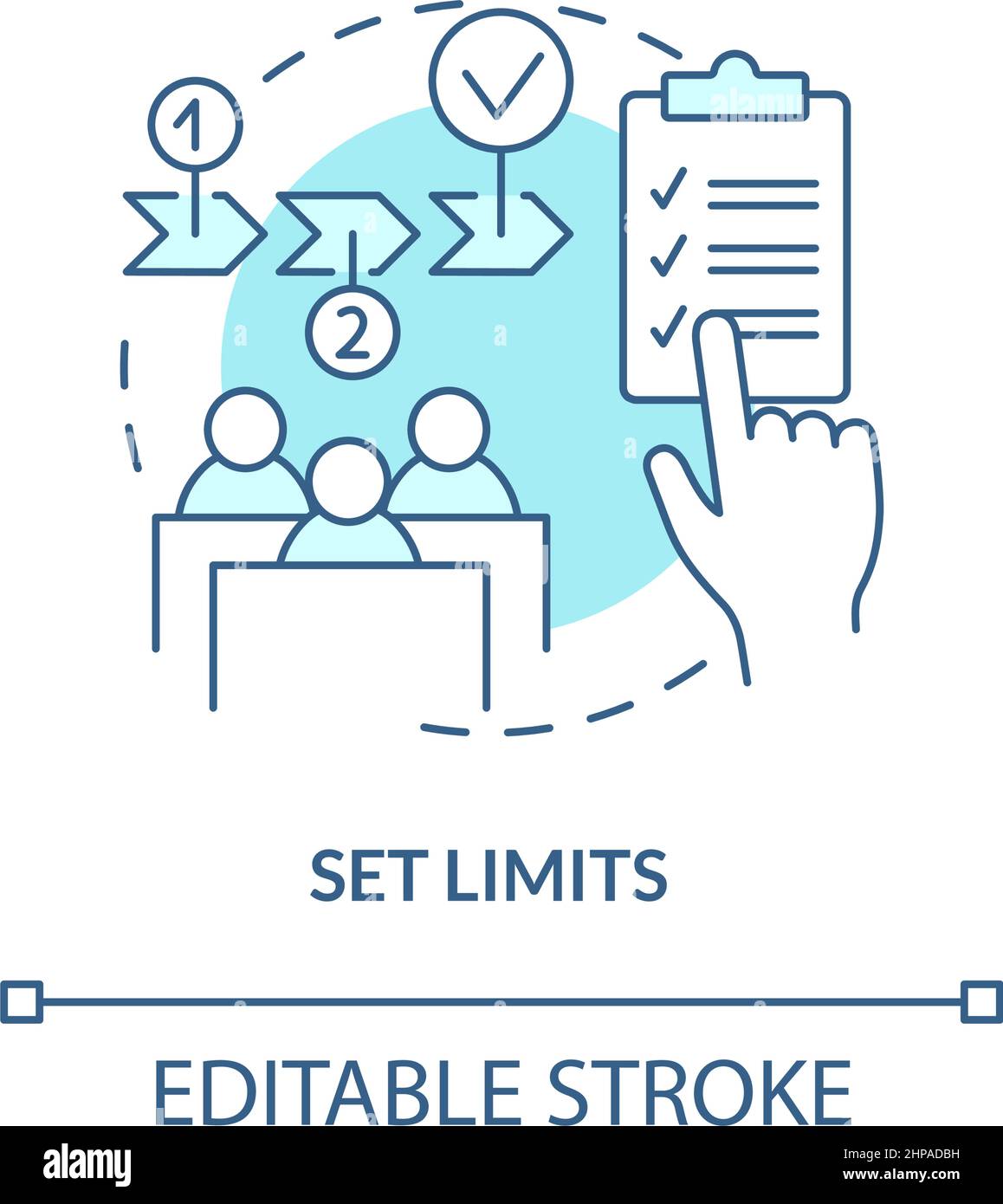 Set limits turquoise concept icon Stock Vector Image & Art - Alamy