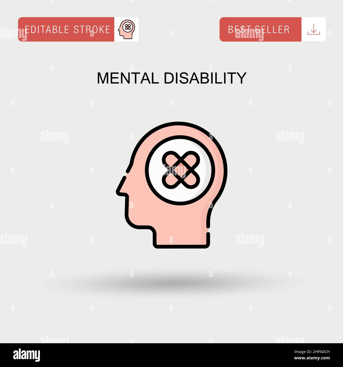 Mental disability Simple vector icon Stock Vector Image & Art - Alamy