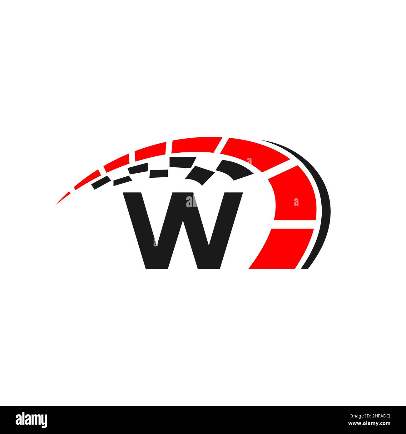 Sport Car Logo On Letter W Speed Concept. Car Automotive Template For ...