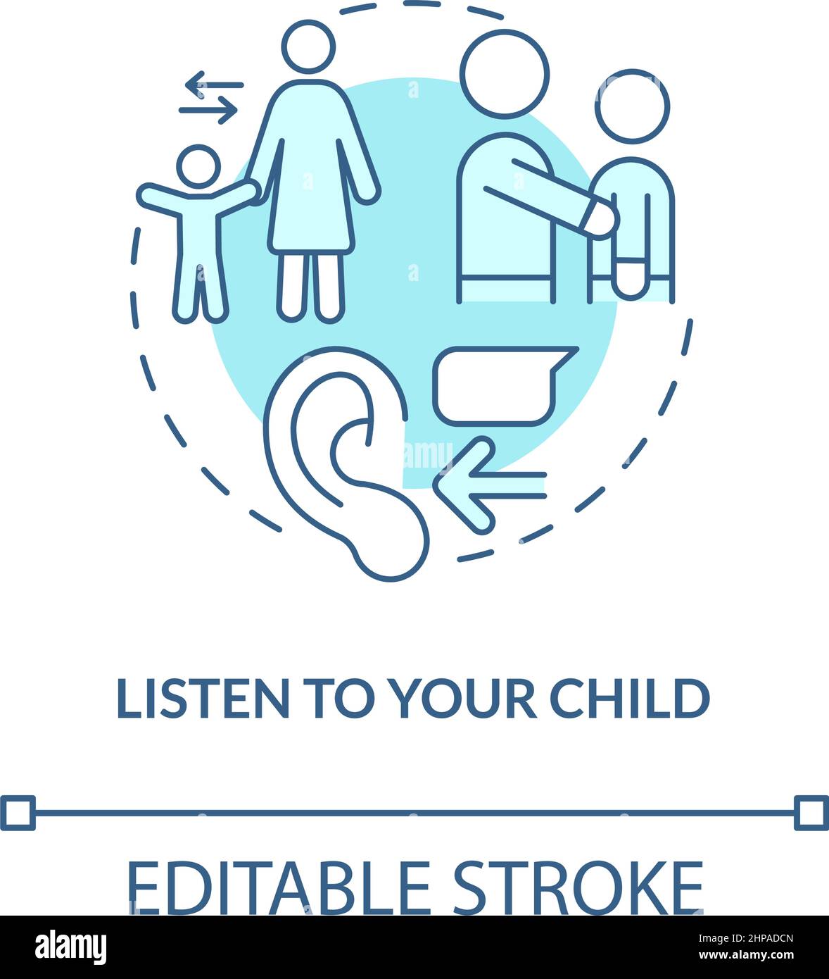 Child listen Stock Vector Images - Alamy