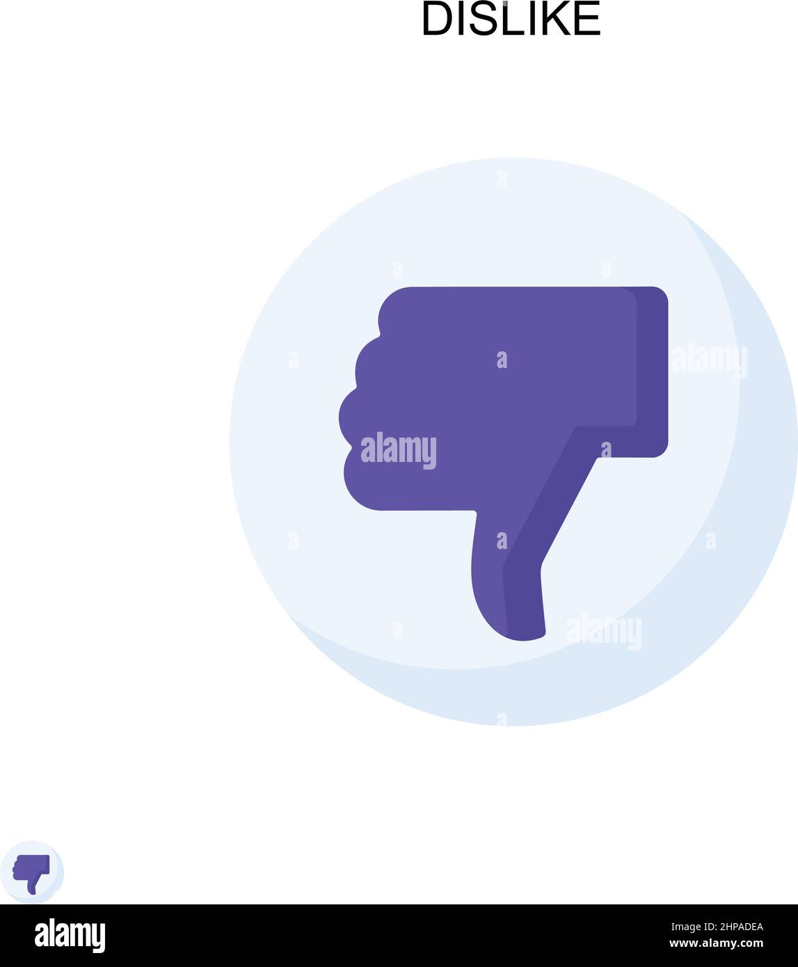 Negative dislike icon simple Cut Out Stock Images & Pictures - Alamy