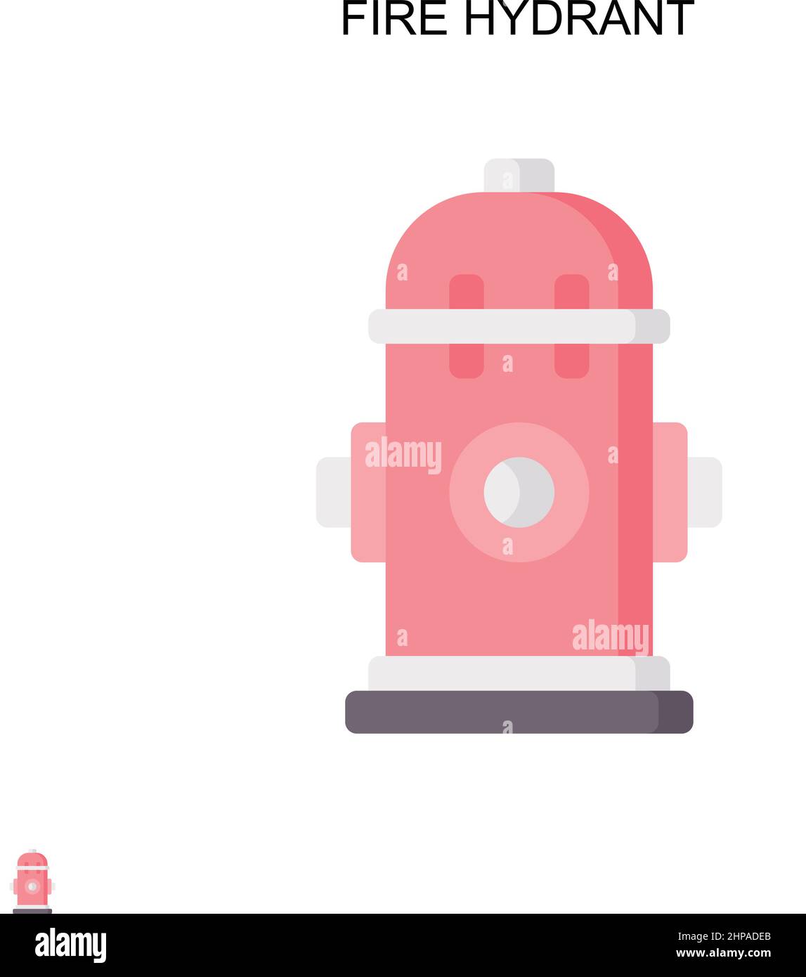 Fire hydrant Simple vector icon. Illustration symbol design template ...