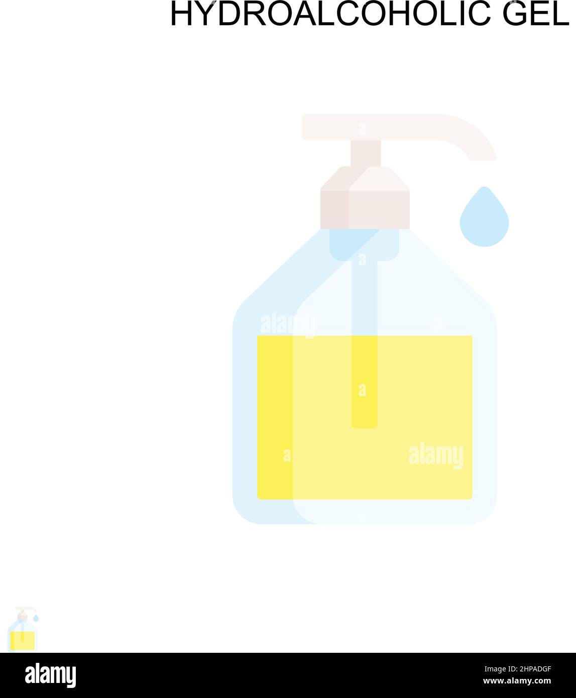 Hydroalcoholic gel Simple vector icon. Illustration symbol design ...