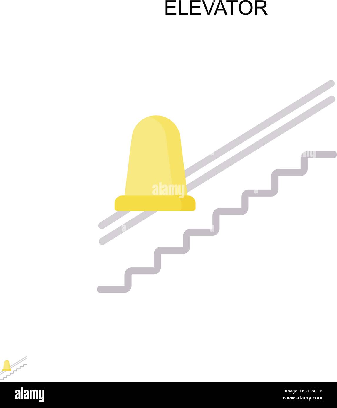 Elevator Simple vector icon. Illustration symbol design template for ...