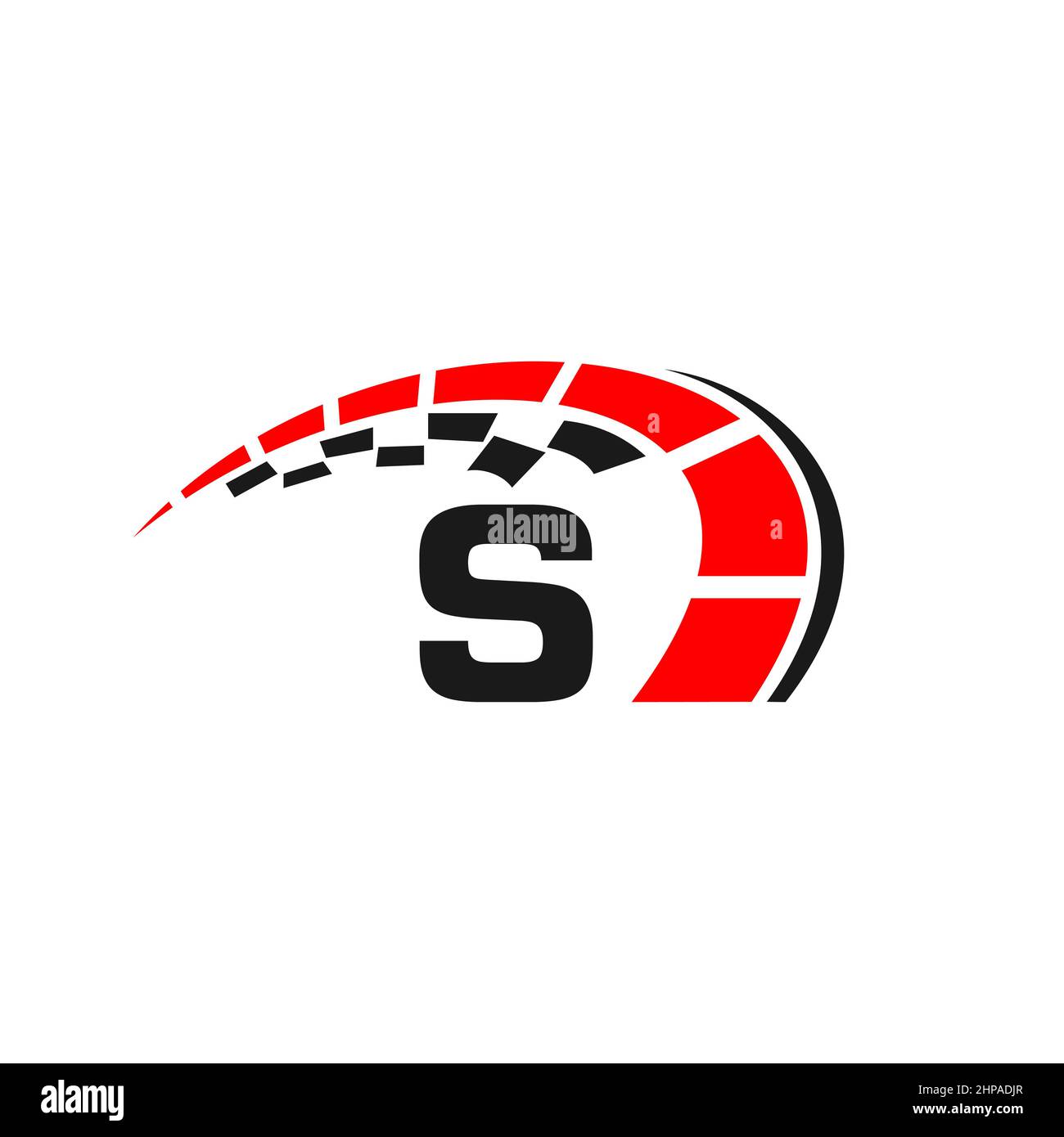 Sport Car Logo On Letter S Speed Concept. Car Automotive Template For ...