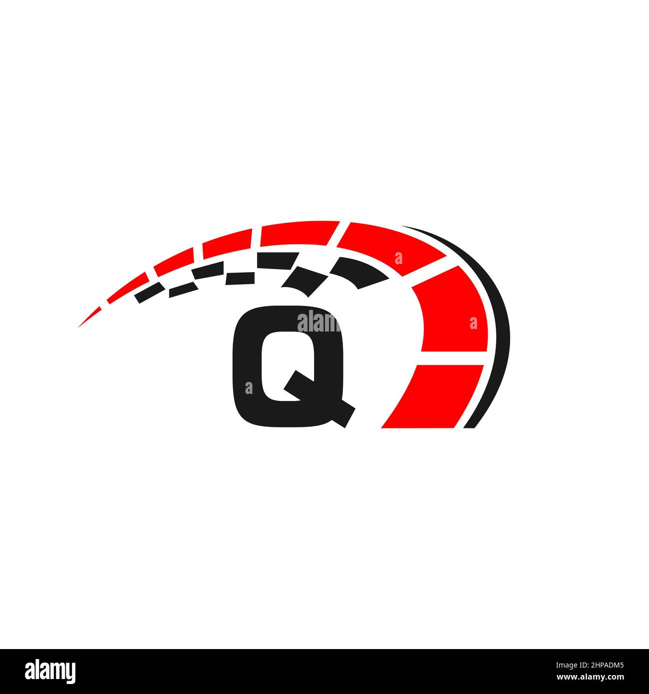Sport Car Logo On Letter Q Speed Concept. Car Automotive Template For ...