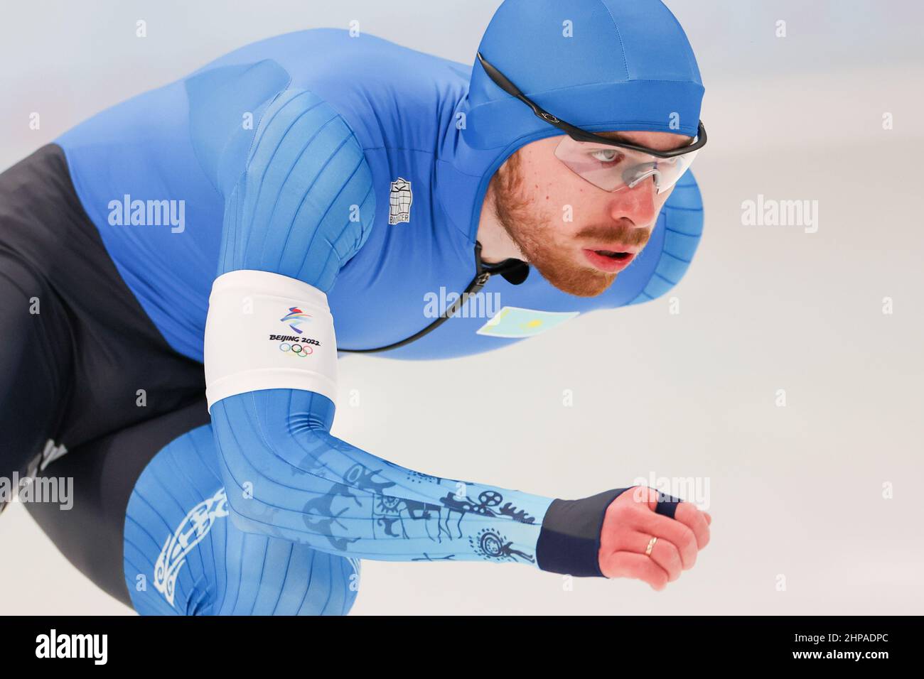 Beijing, China. 18th Feb, 2022. Dmitriy Morozov (KAZ) Speed Skating : Men's 1000m during the ...