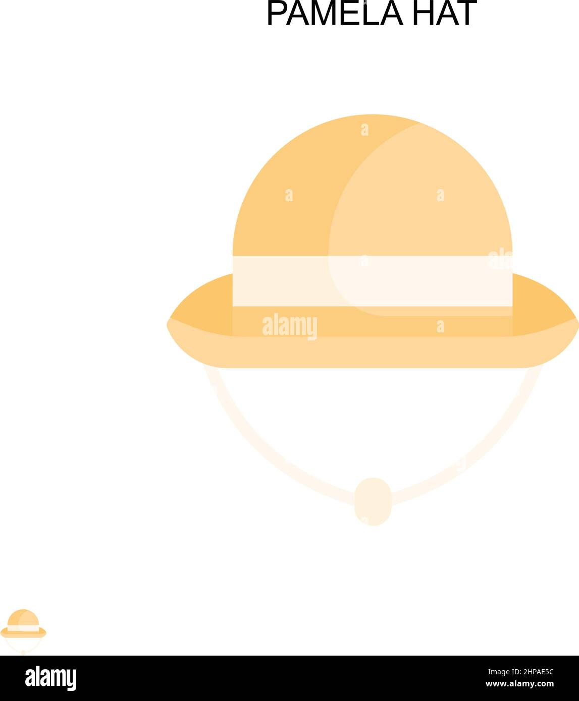 Pamela hat Simple vector icon. Illustration symbol design template for ...