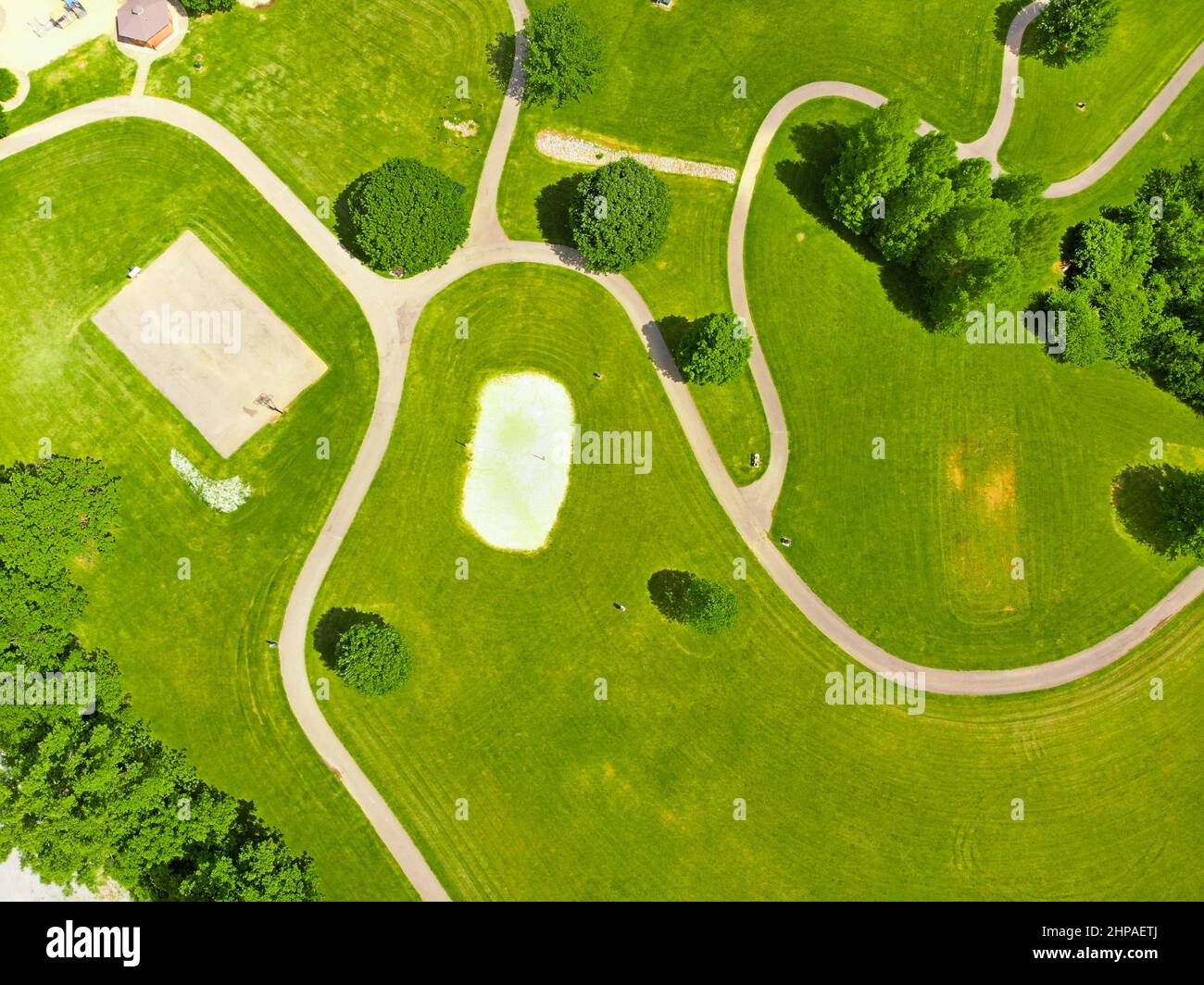 Aerial shot of a beautiful pathway chased by a drone Stock Photo - Alamy