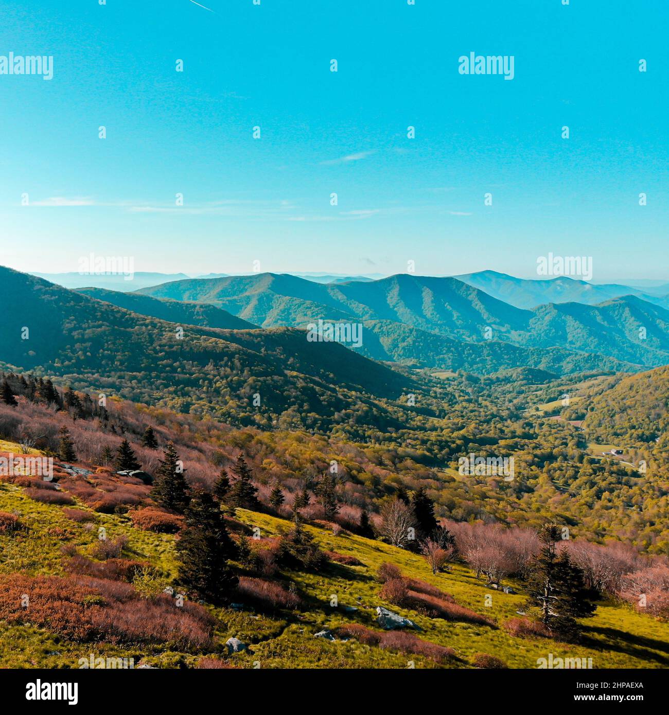 Beautiful drone view of a mountains Stock Photo - Alamy