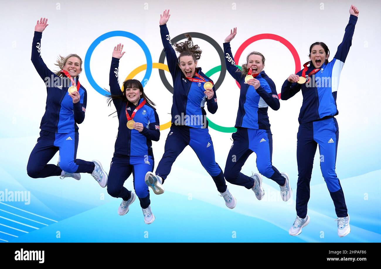 Great Britain's Mili Smith, Hailey Duff, Jennifer Dodds, Vicky Wright ...