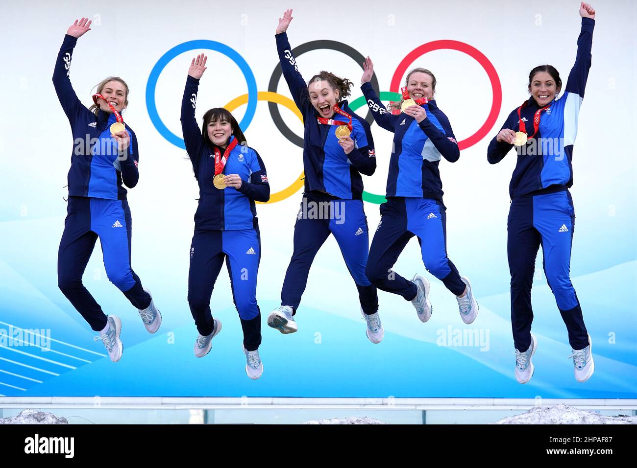Great Britain's Mili Smith, Hailey Duff, Jennifer Dodds, Vicky Wright ...