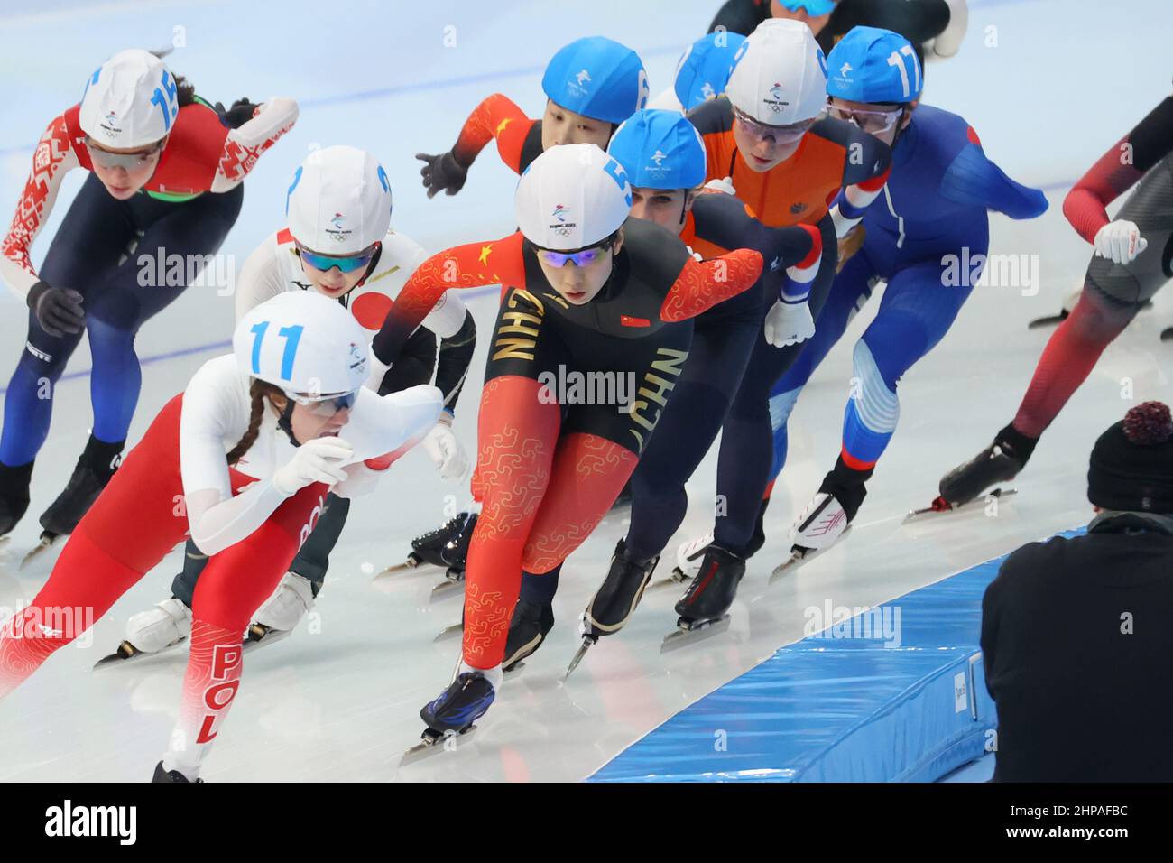 Beijing, China. 19th Feb, 2022. Zhongyan Ning (CHN) Speed Skating ...