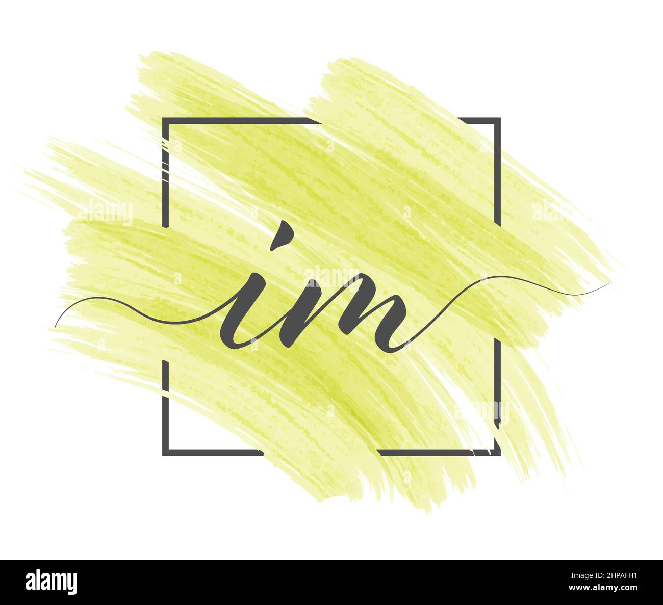 Letter m hand written logo hi-res stock photography and images - Alamy