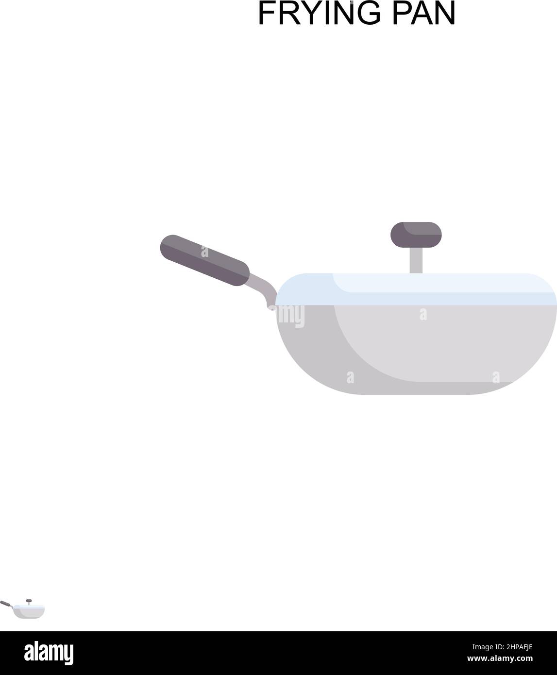 Frying pan Simple vector icon. Illustration symbol design template for ...
