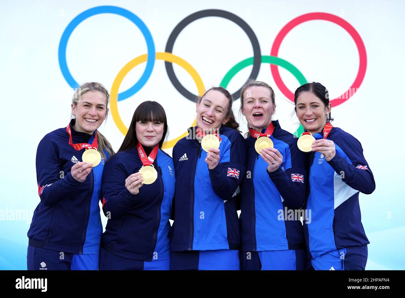 Great Britain's Mili Smith, Hailey Duff, Jennifer Dodds, Vicky Wright ...