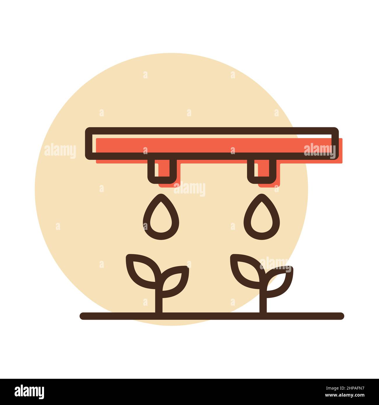 Drip irrigation system icon. Agriculture sign. Graph symbol for your ...