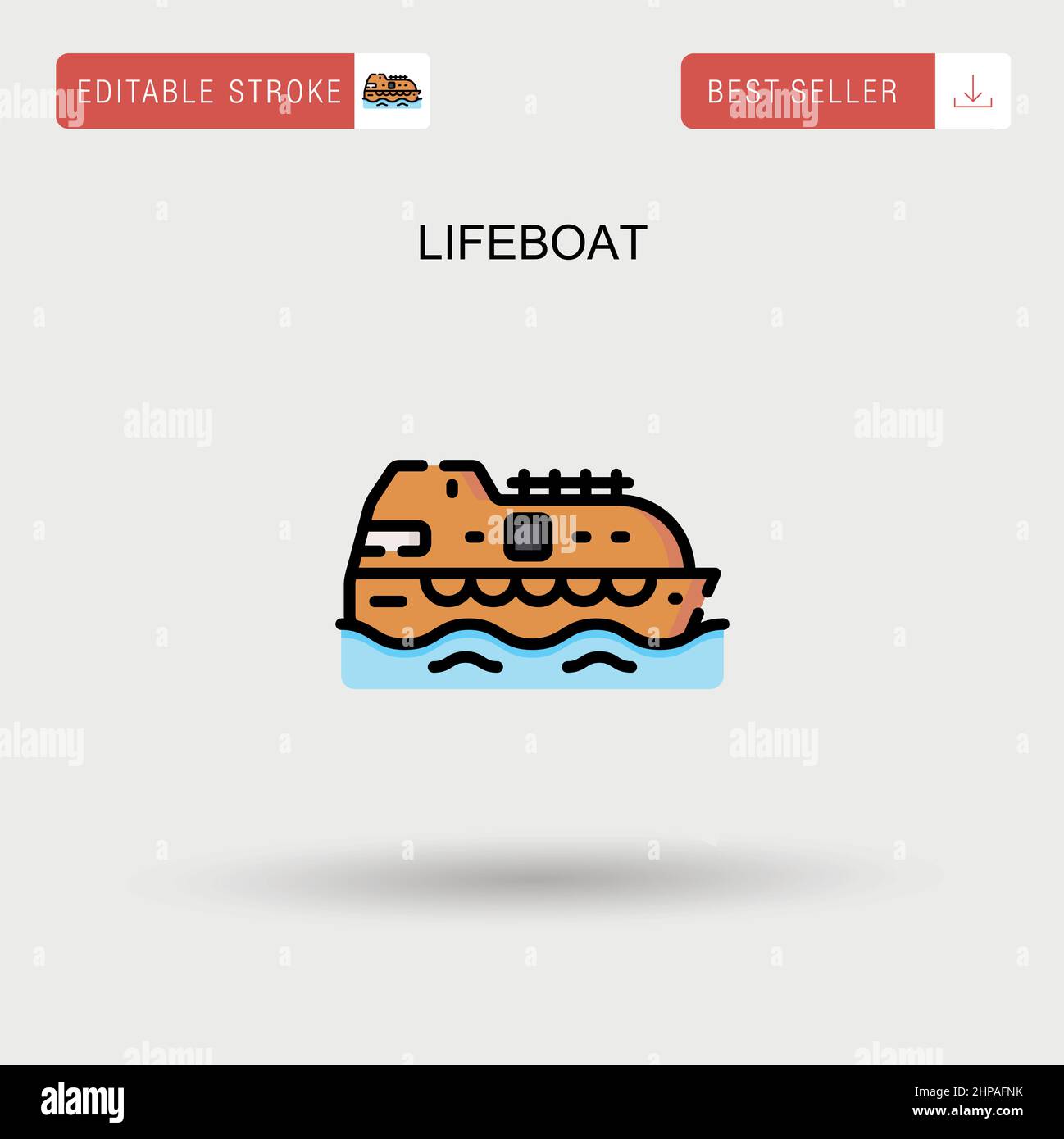 Offshore lifeboat Stock Vector Images - Alamy