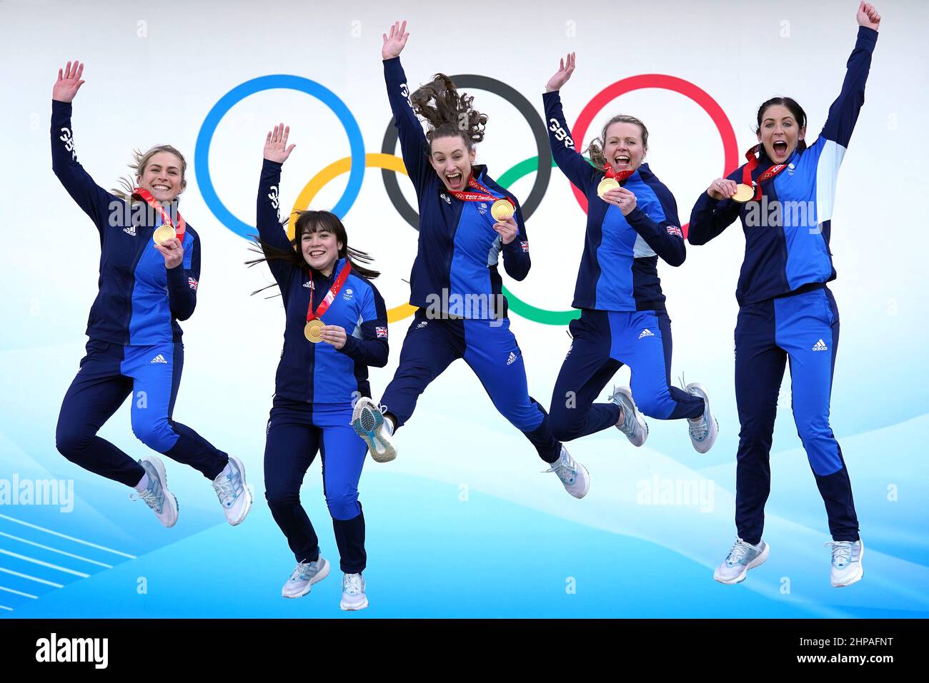 Great Britain's Mili Smith, Hailey Duff, Jennifer Dodds, Vicky Wright ...