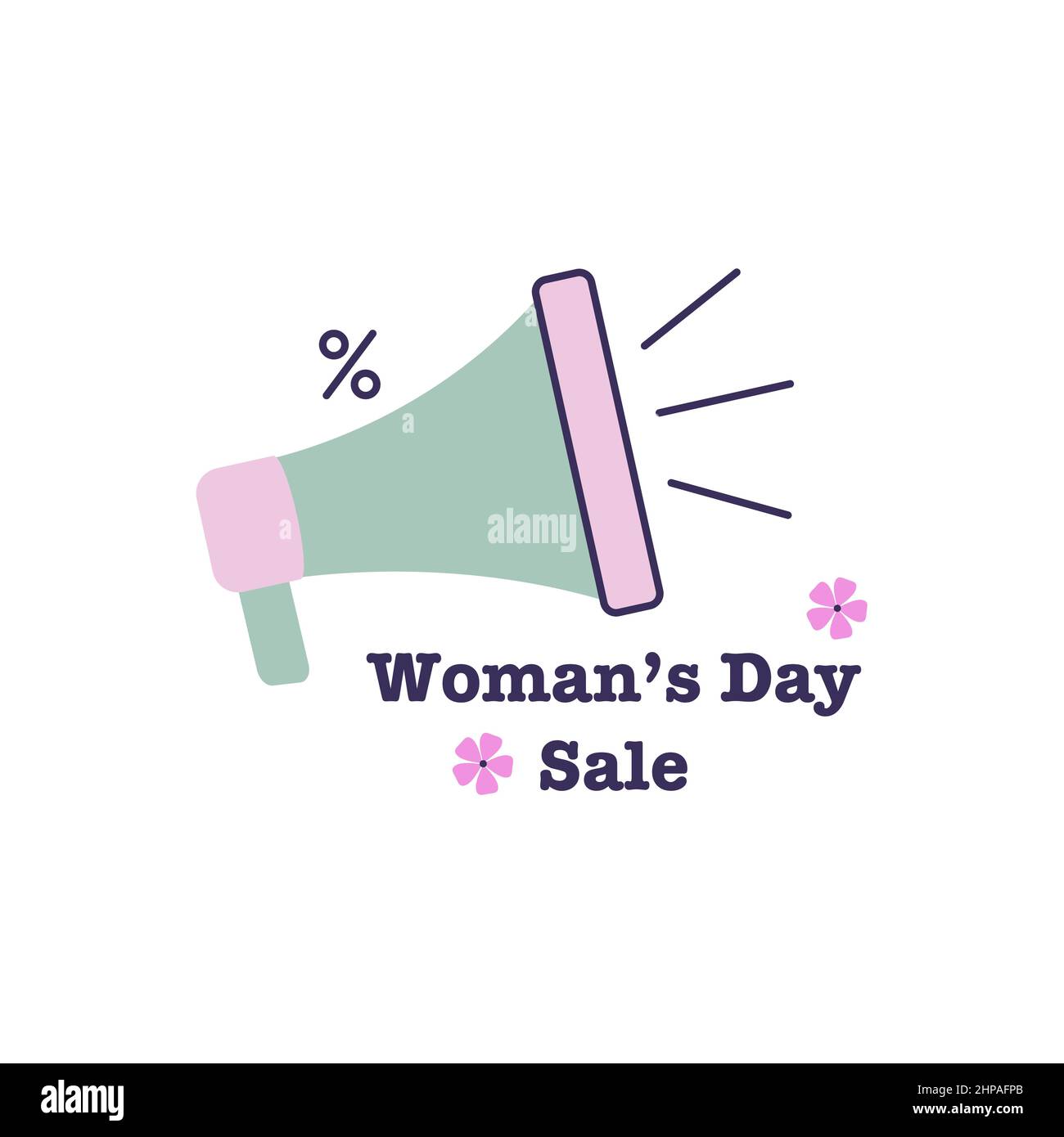 Vector illustration of cartoon public speaker with announcement Stock ...