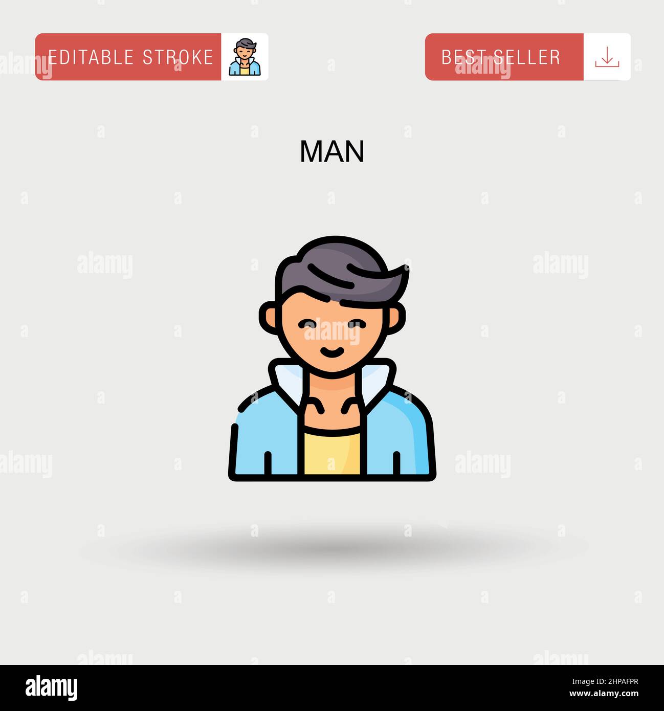 Man Simple vector icon Stock Vector Image & Art - Alamy