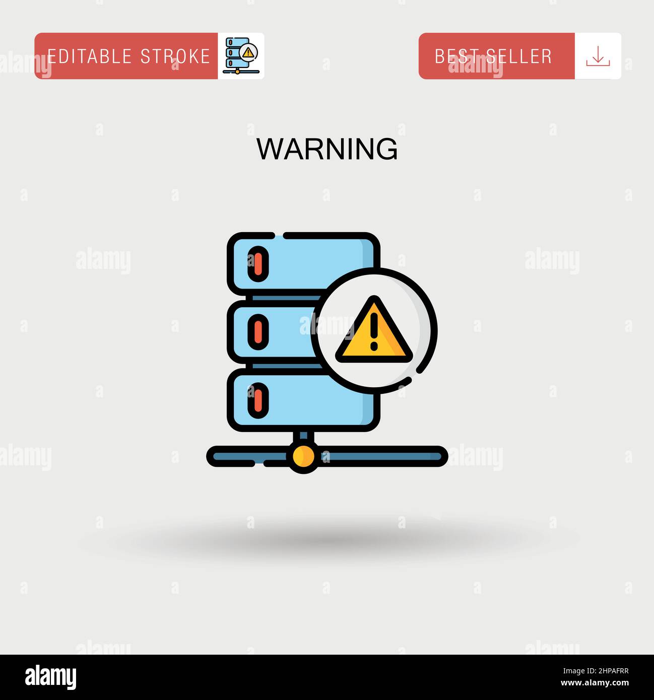 Warning Simple vector icon Stock Vector Image & Art - Alamy