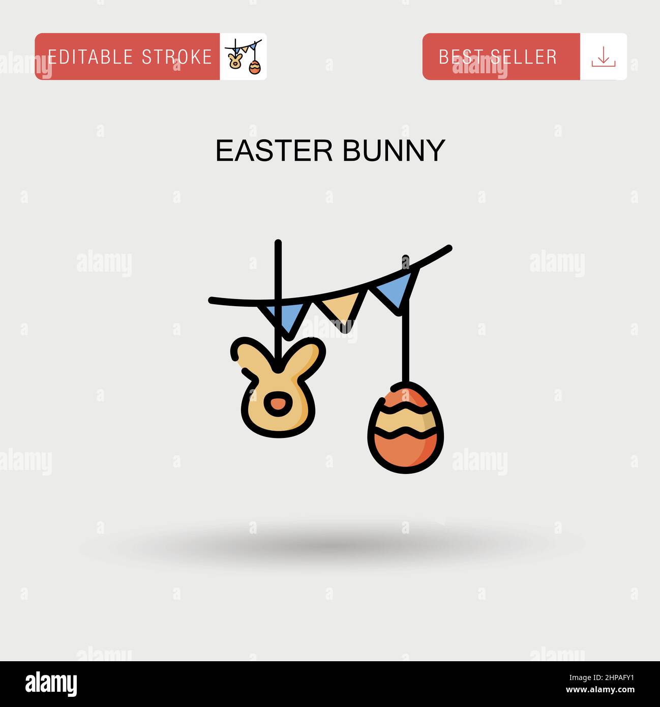 Easter bunny Simple vector icon Stock Vector Image & Art - Alamy