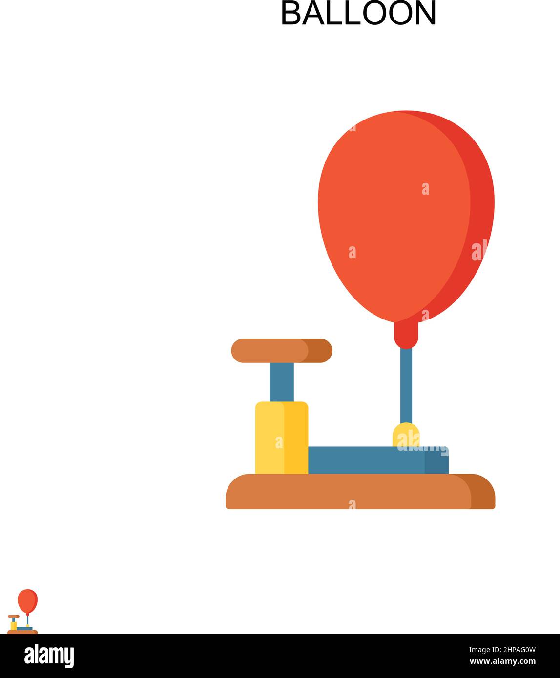 Balloon Simple vector icon. Illustration symbol design template for web ...