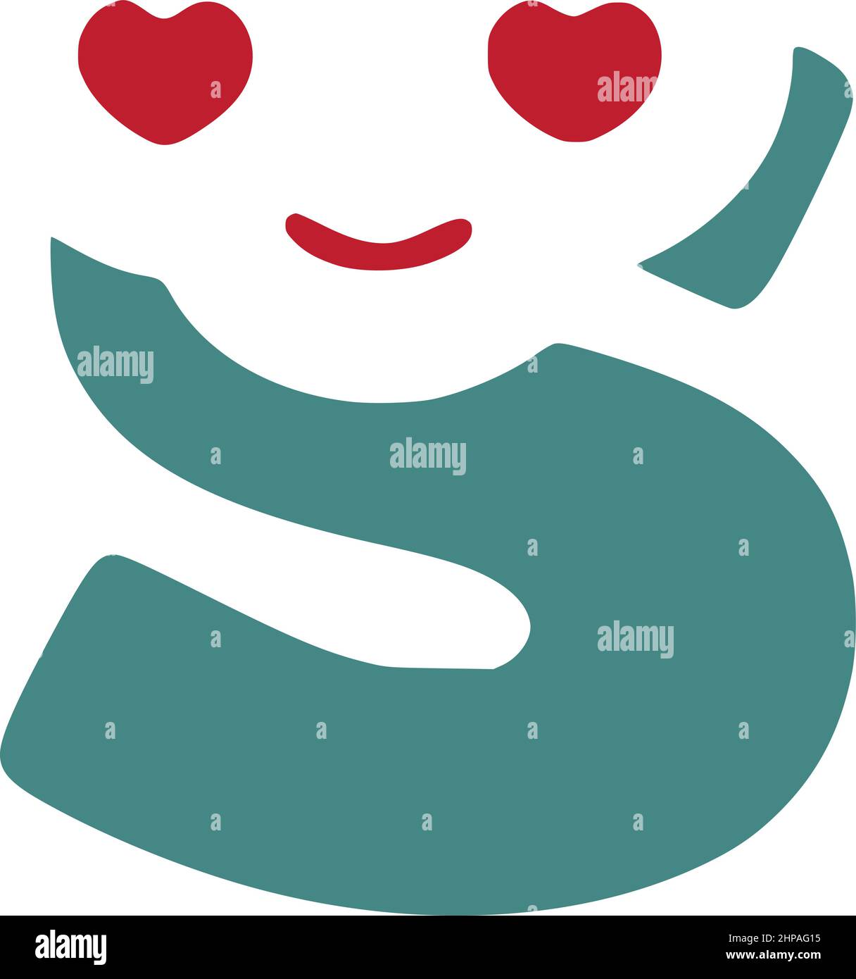 Letter s in love is a cute character in doodle style Stock Vector Image ...