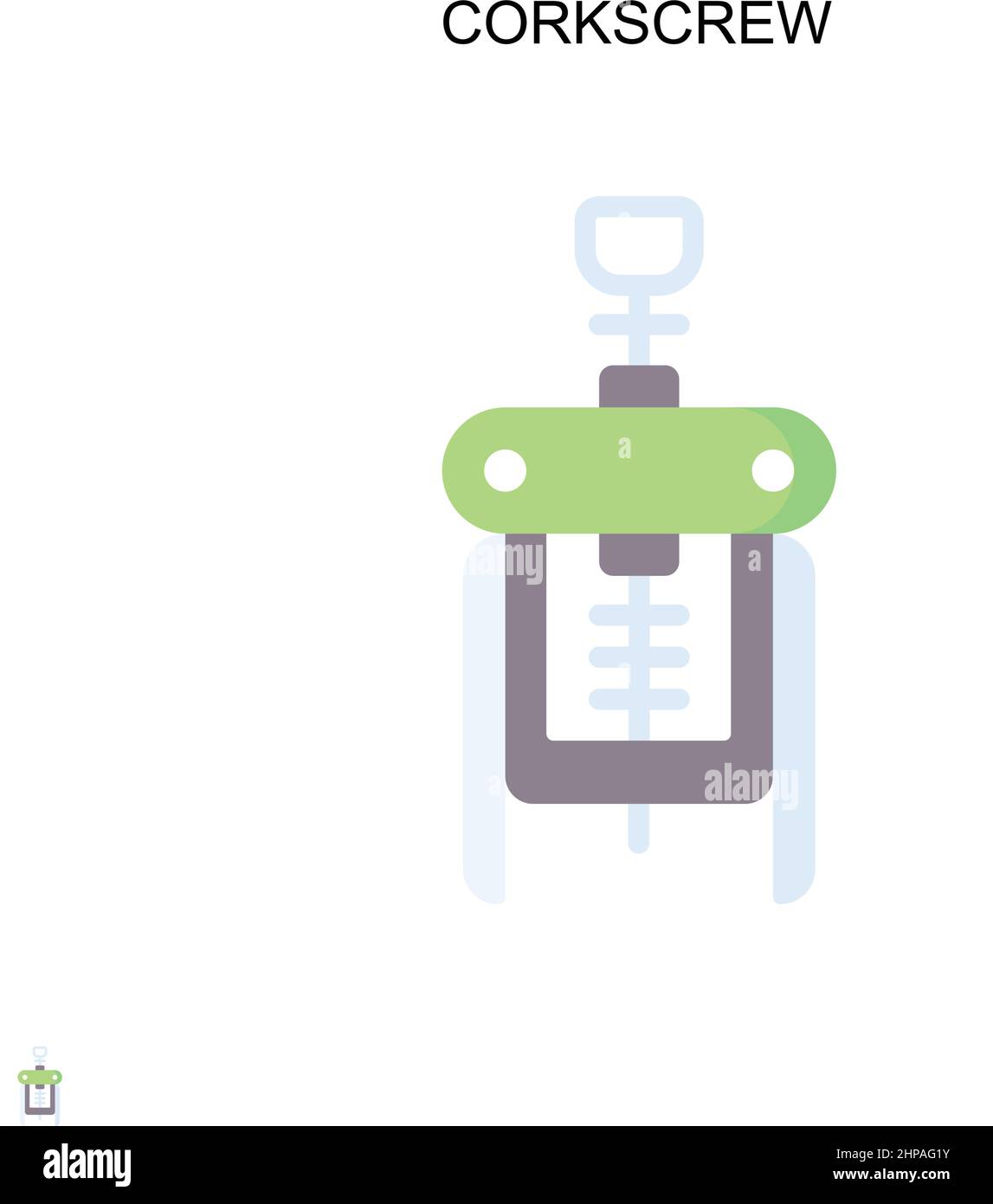 Corkscrew Simple vector icon. Illustration symbol design template for ...