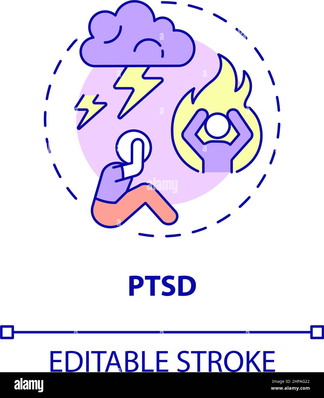 PTSD concept icon Stock Vector Image & Art - Alamy