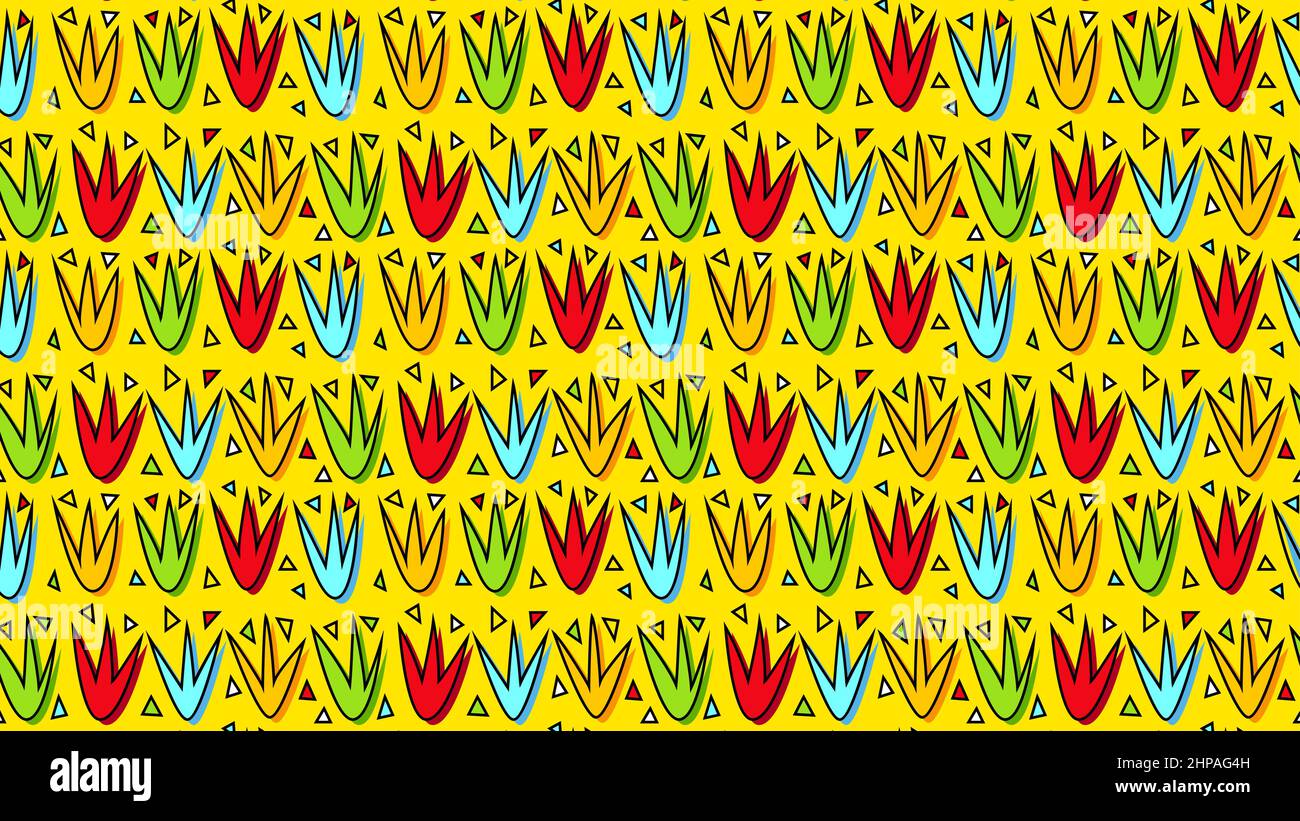 Stylized tulip pattern Stock Vector Images - Alamy