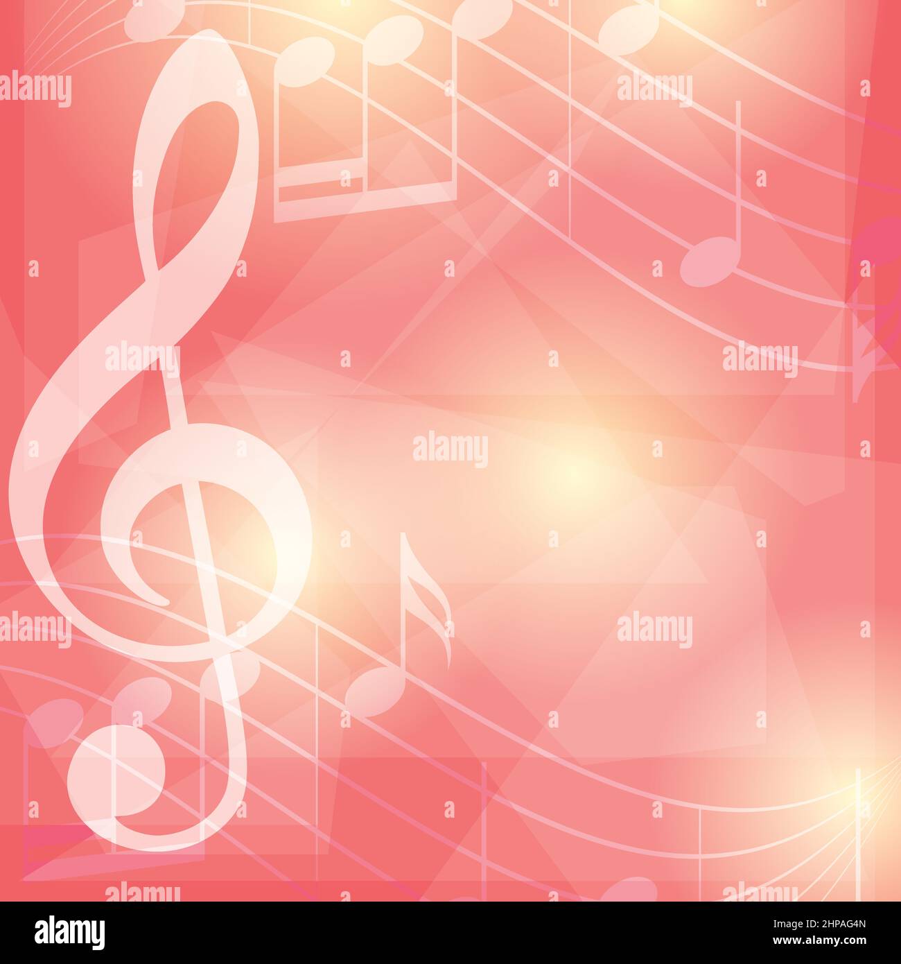 red music background with notes - vector Stock Vector Image & Art - Alamy