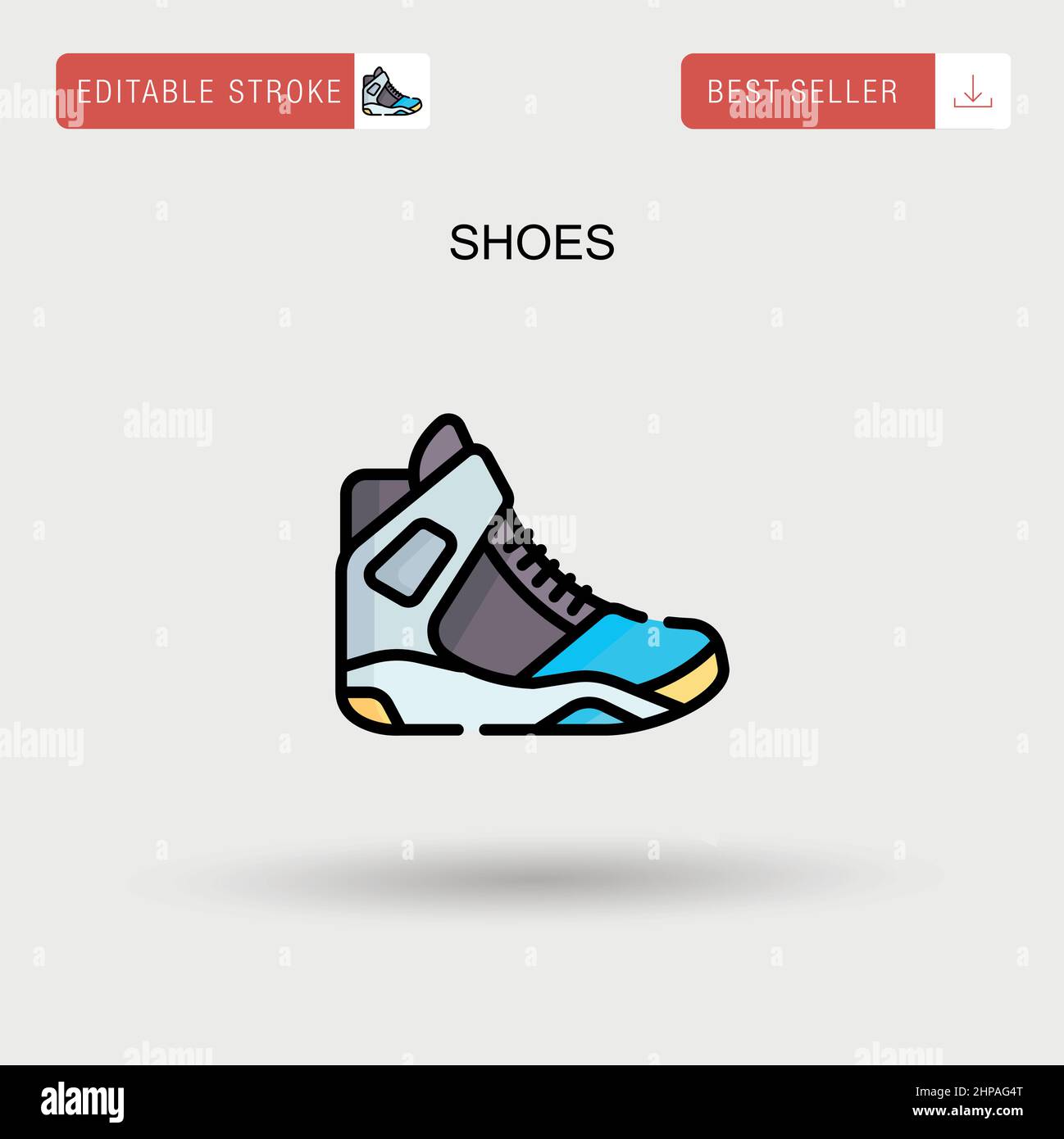 Shoes Simple vector icon Stock Vector Image & Art - Alamy