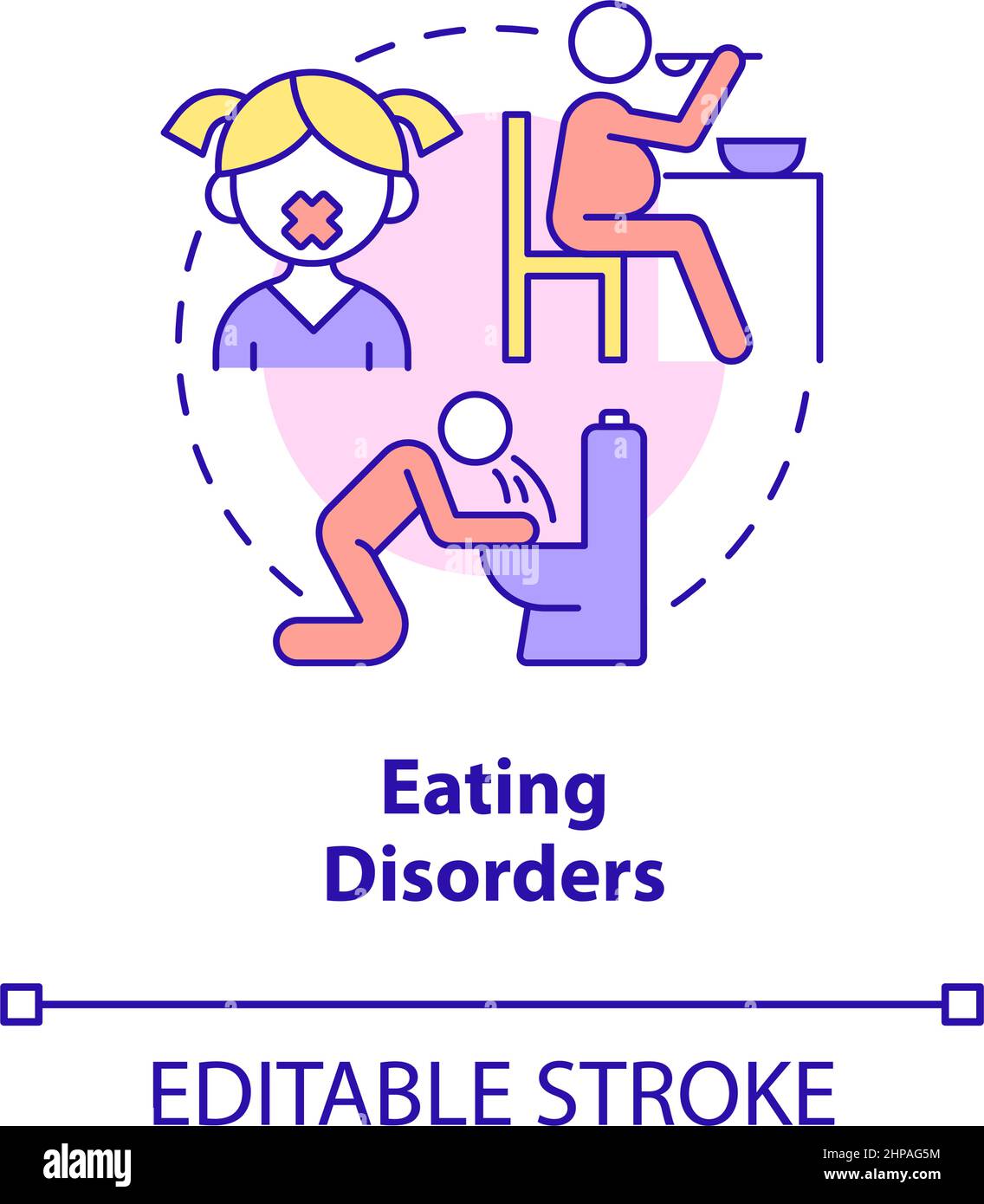 Teen eating disorder Stock Vector Images - Alamy