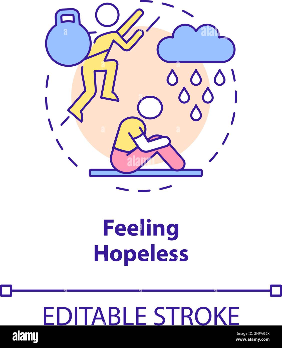 Feeling hopeless concept icon Stock Vector Image & Art - Alamy